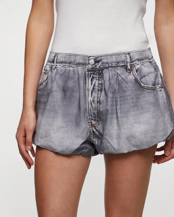 Acne Studios L’oeil Denim Printed Shorts