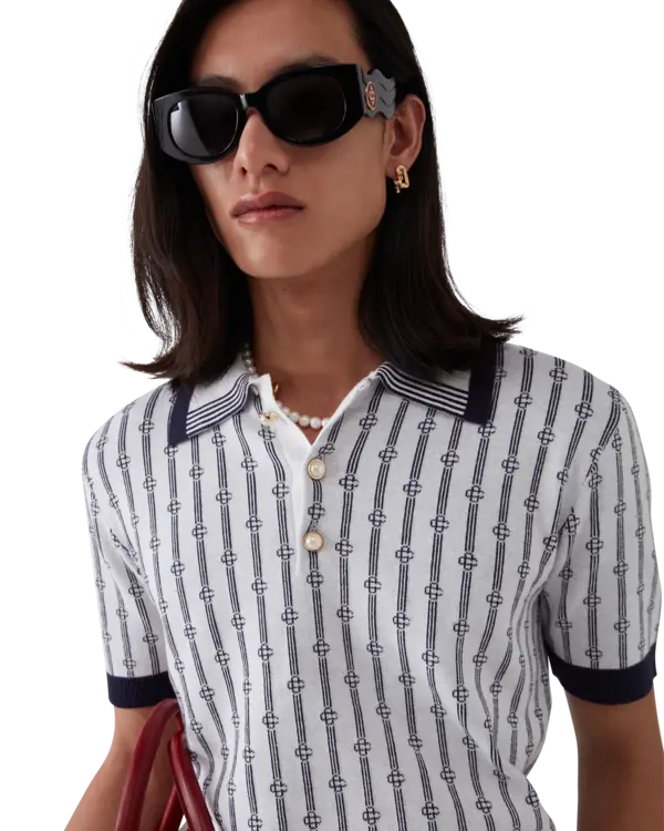 Casablanca Monogram Polo Shirt - Multicolor