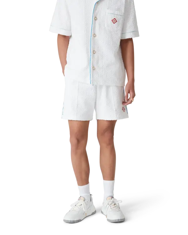 Casablanca Tennis Stripe Towelling Shorts - Multicolor