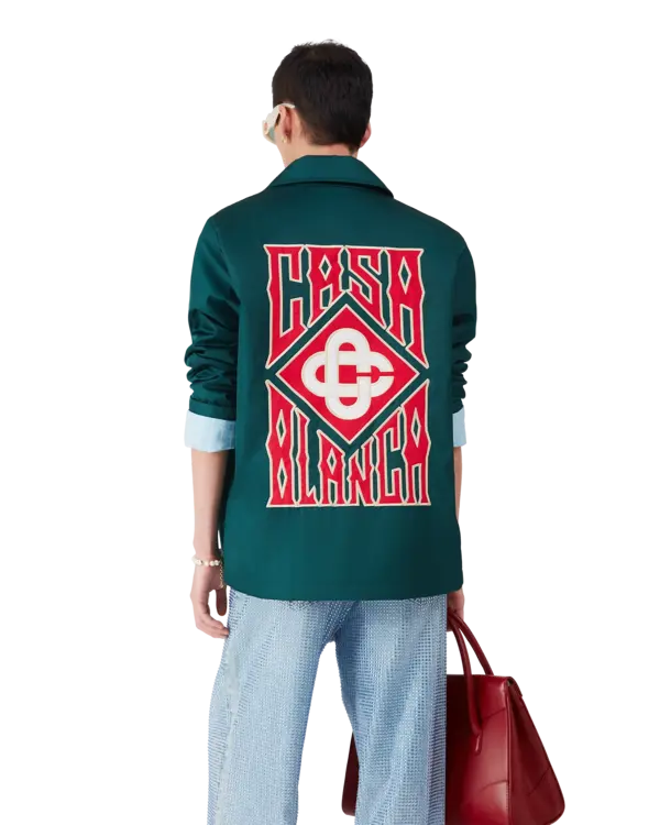 Casablanca Gothic Logo Stadium Jacket