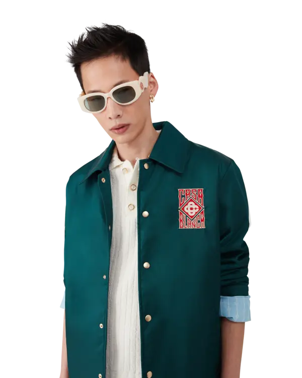 Casablanca Gothic Logo Stadium Jacket