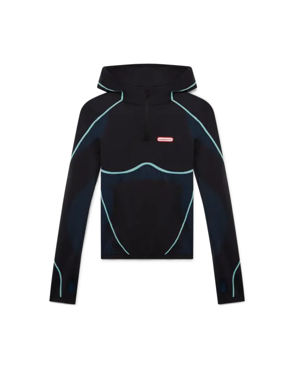 Casablanca Seamless Hooded Long-sleeve Top