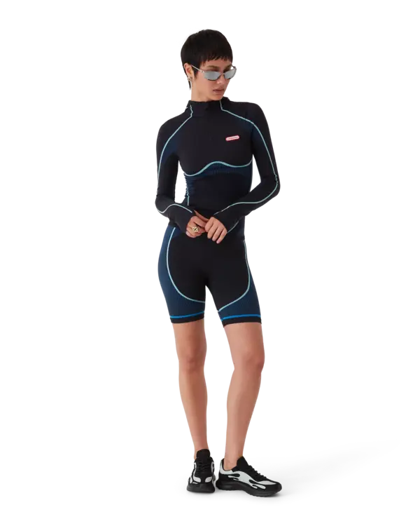 Casablanca Seamless Hooded Long-sleeve Top