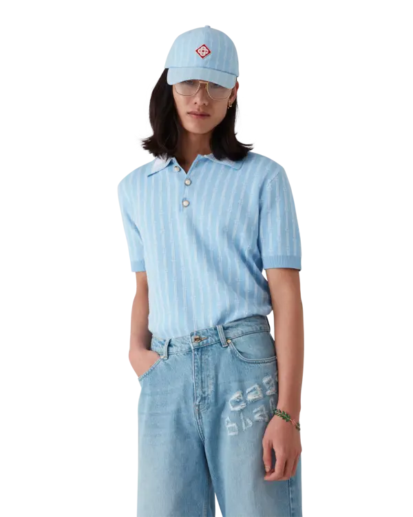 Casablanca Monogram Polo Shirt - Multicolor