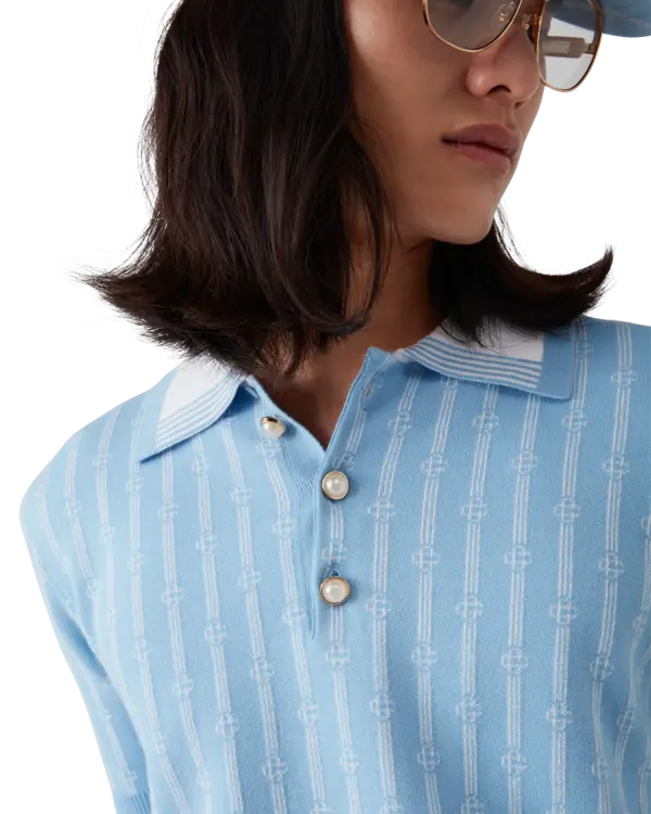 Casablanca Monogram Polo Shirt - Multicolor