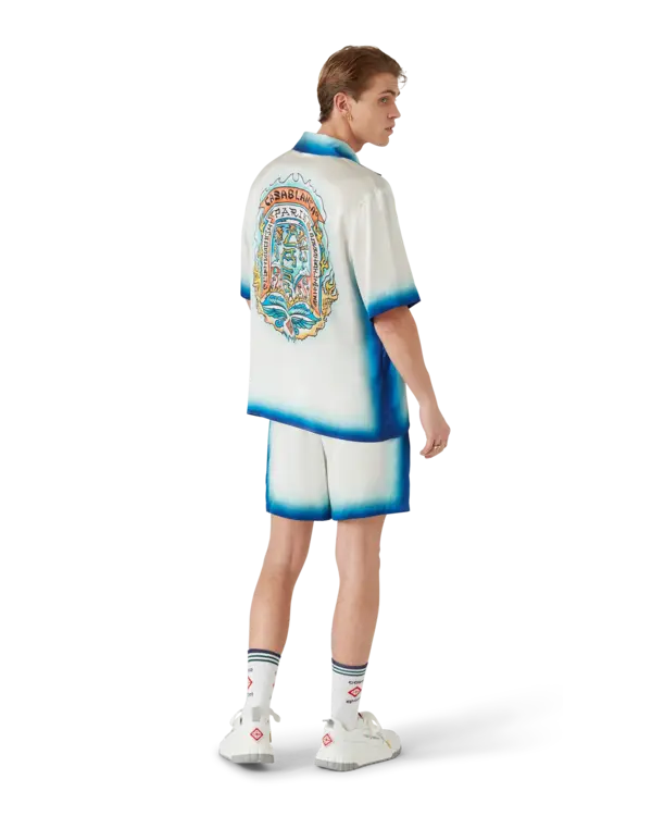 Casablanca Casa Way Skate Silk Shorts - Blue