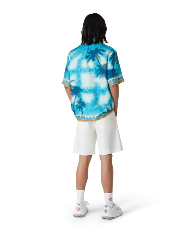 Casablanca Linen Pleated Shorts - Multicolor