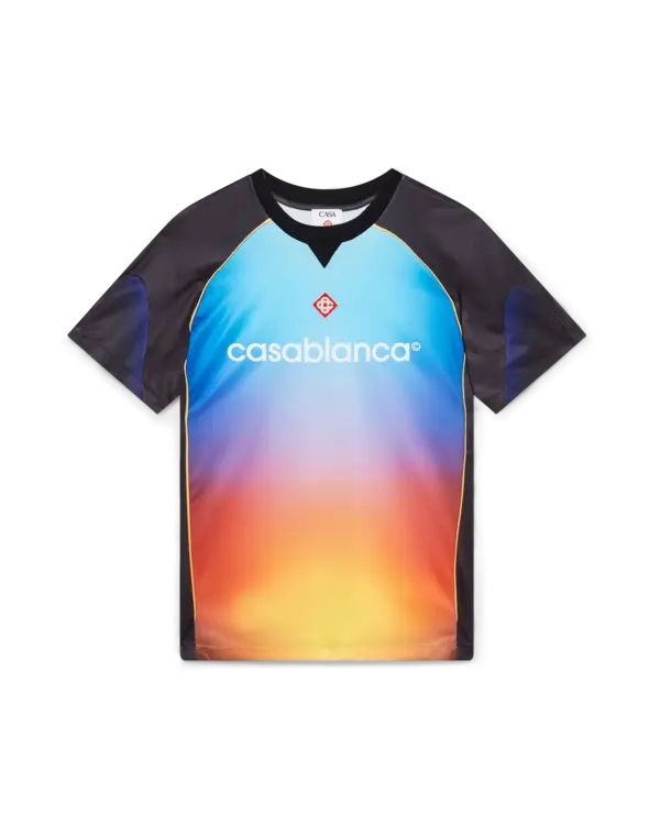 Casablanca Gradient Short Sleeve Football Shirt - Multicolor