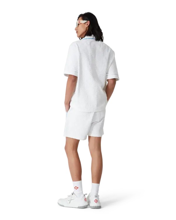 Casablanca Tennis Stripe Short Sleeve Towelling Shirt - Multicolor