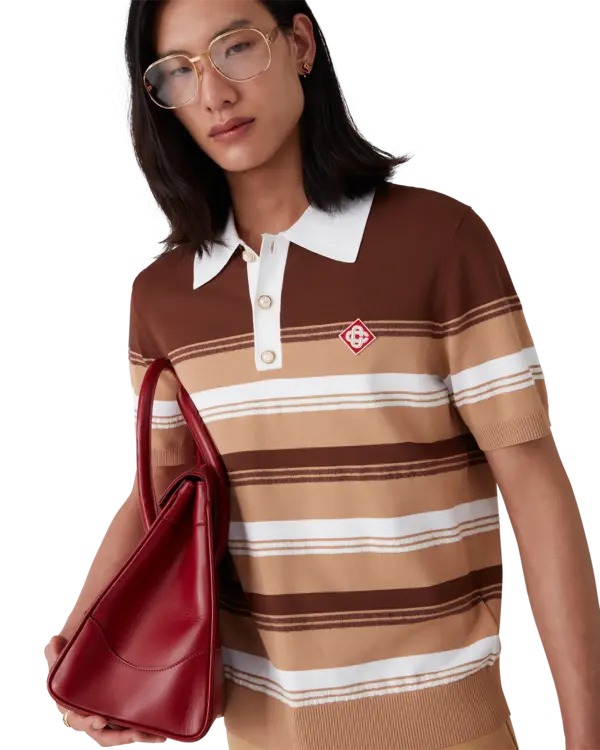 Casablanca Stripe Polo Shirt