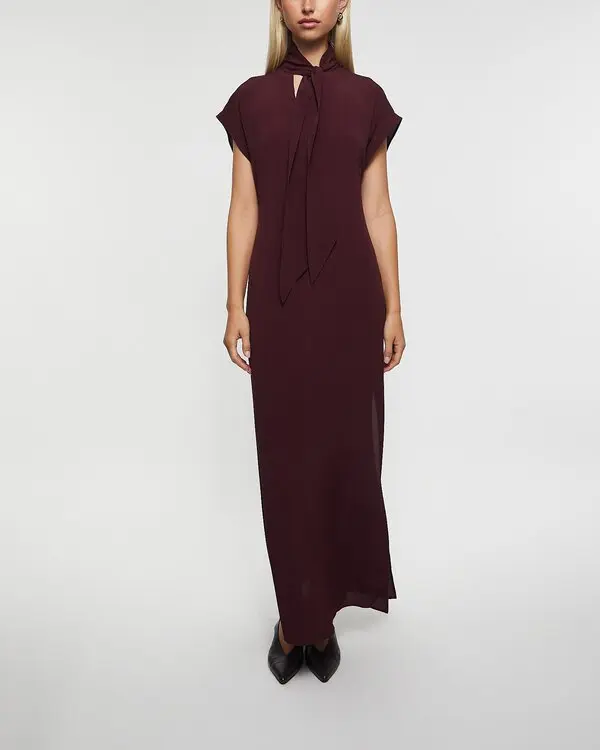 Filippa K Long Tie-neck Dress