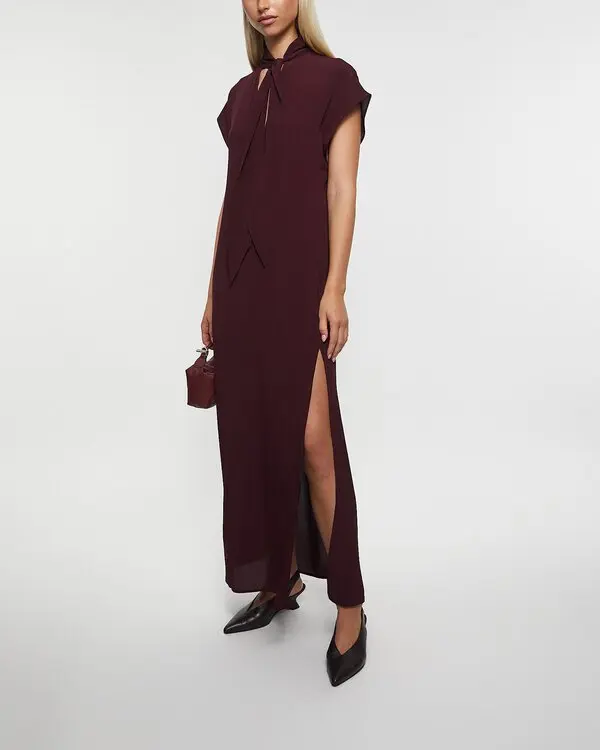 Filippa K Long Tie-neck Dress