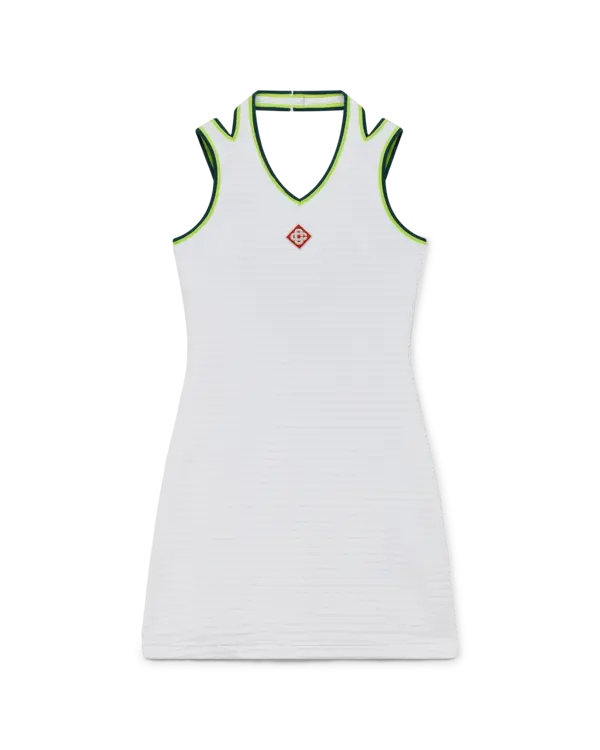Casablanca Textured Velour Tennis Mini Dress - Multicolor