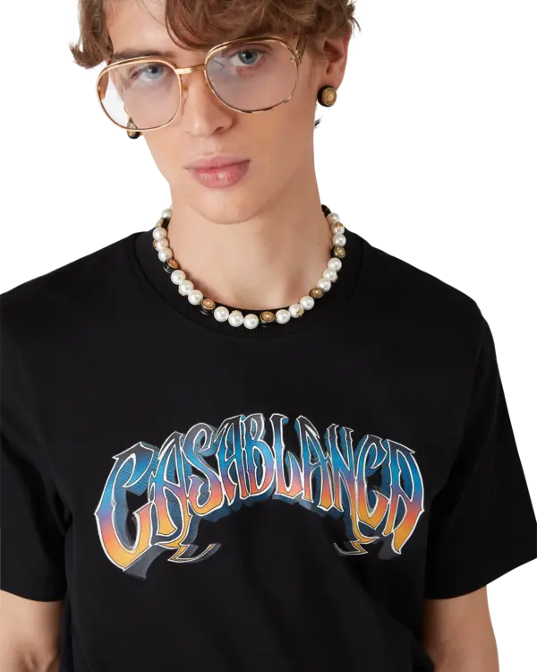 Casablanca Gradient Gothic Short Sleeve T-shirt