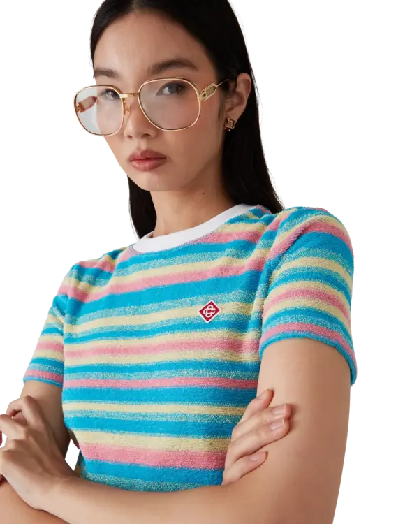 Casablanca Stripe Towelling Top