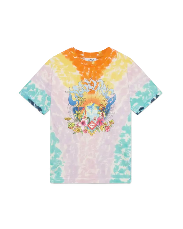 Casablanca Surf Trip Tie Dye Short Sleeve T-shirt - Multicolor