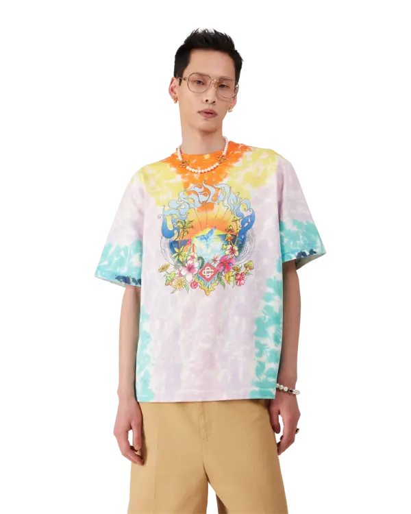 Casablanca Surf Trip Tie Dye Short Sleeve T-shirt - Multicolor