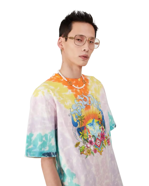 Casablanca Surf Trip Tie Dye Short Sleeve T-shirt - Multicolor