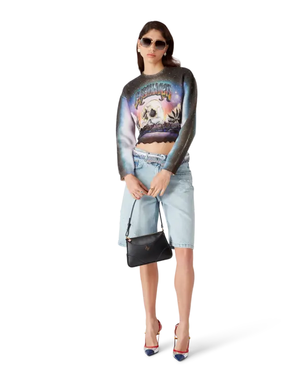 Casablanca La Prémonition Cashmere Blend Cropped Jumper