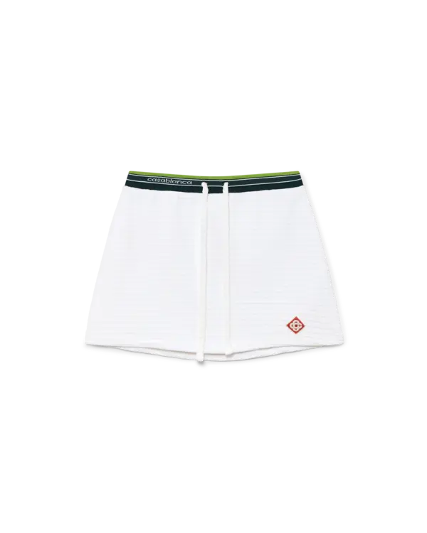 Casablanca Textured Velour Tennis Skirt - Multicolor