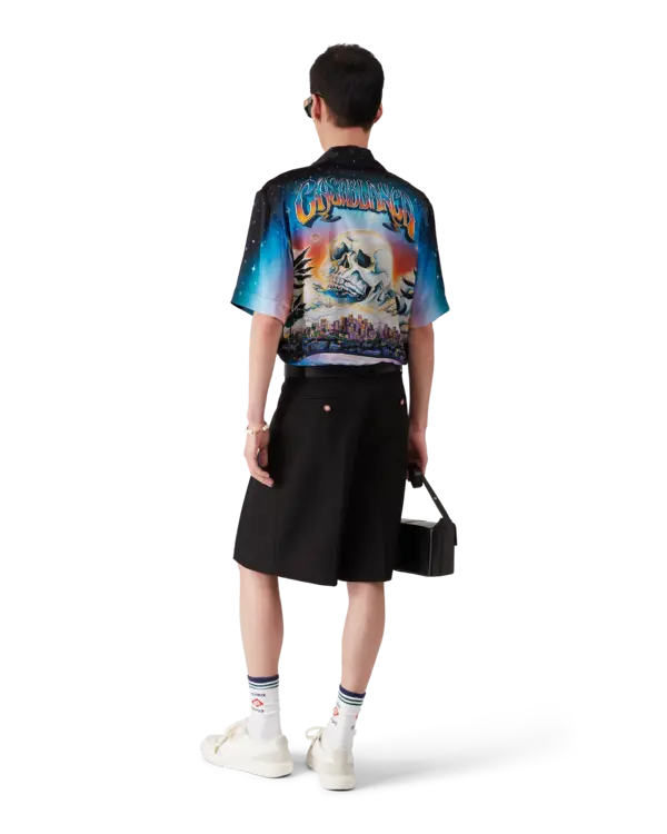 Casablanca Wool Pleated Tailored Shorts - Multicolor