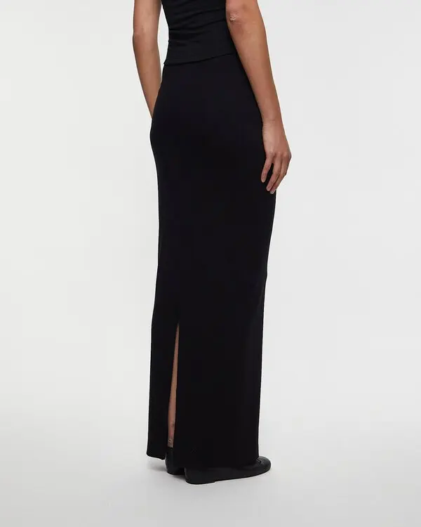 Eterne Emma Ribbed Skirt - Black