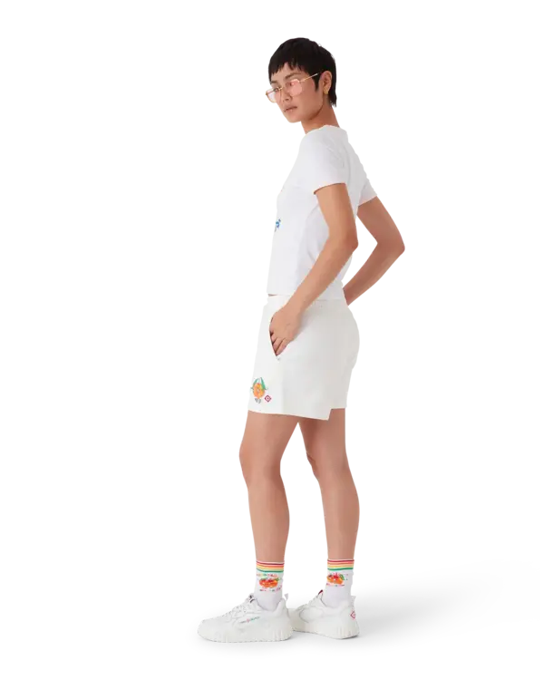 Casablanca Mascot Embroidered Sweatshorts - Orange