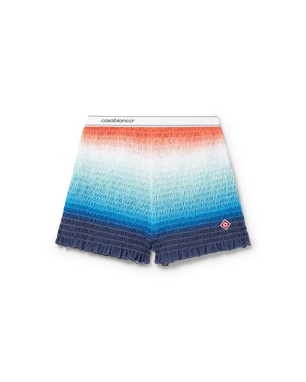 Casablanca Gradient Shirred Shorts - Multicolor