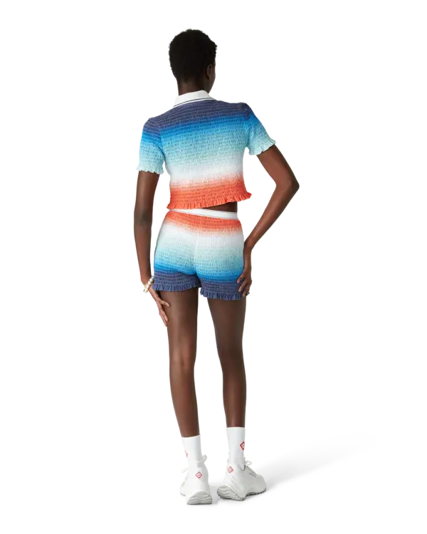Casablanca Gradient Shirred Shorts - Multicolor