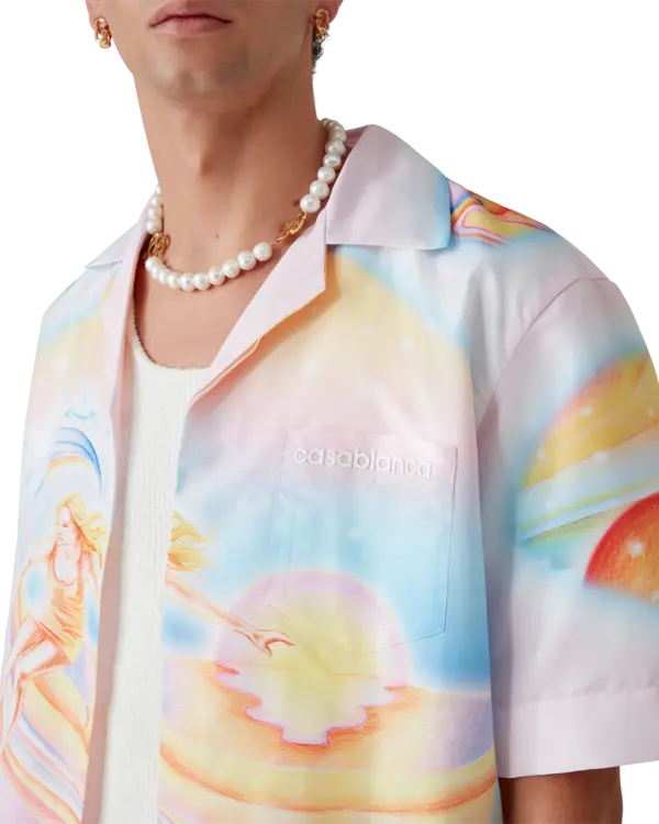 Casablanca Psychedelic Nirvana Swim Shirt