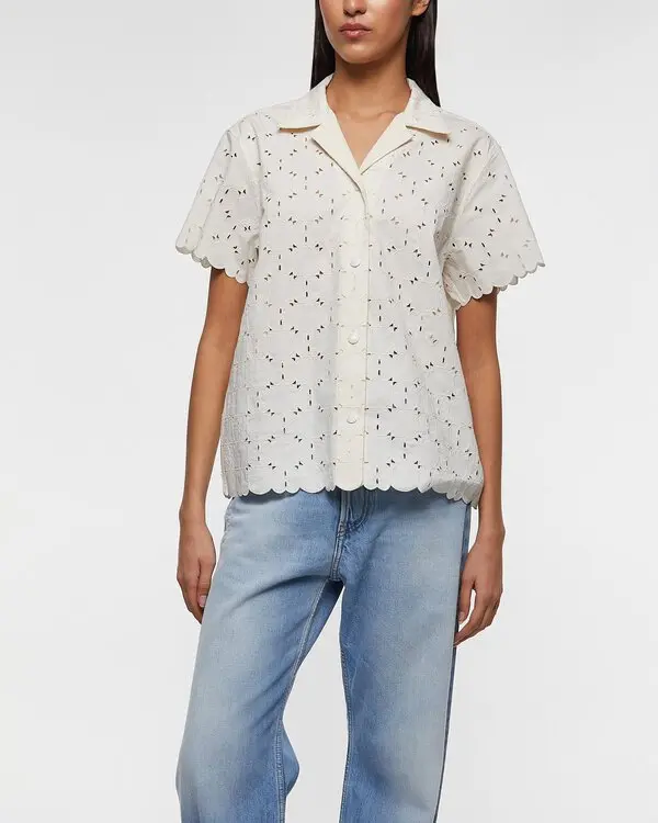 Moncler Shirt Broderie Anglaise