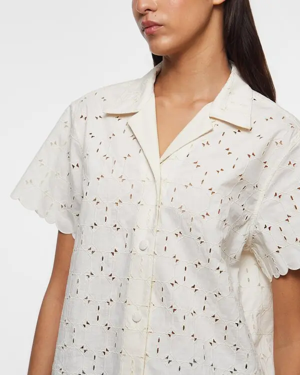 Moncler Shirt Broderie Anglaise