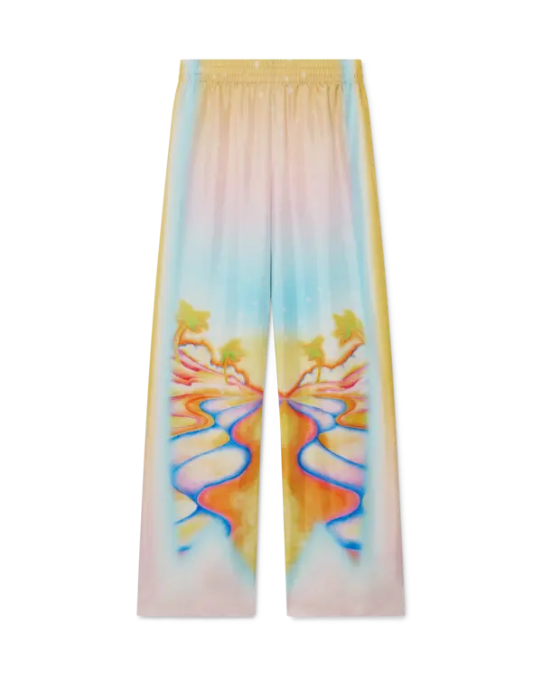 Casablanca Psychedelic Nirvana Silk Trousers - Multicolor