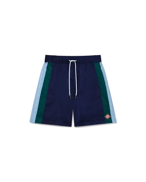 Casablanca Pinstripe Laurel Track Shorts - Multicolor