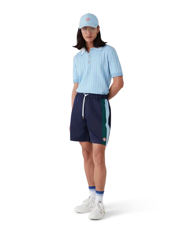 Casablanca Pinstripe Laurel Track Shorts