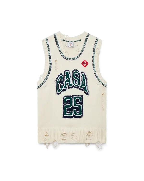 Casablanca Intarsia Baseball Top