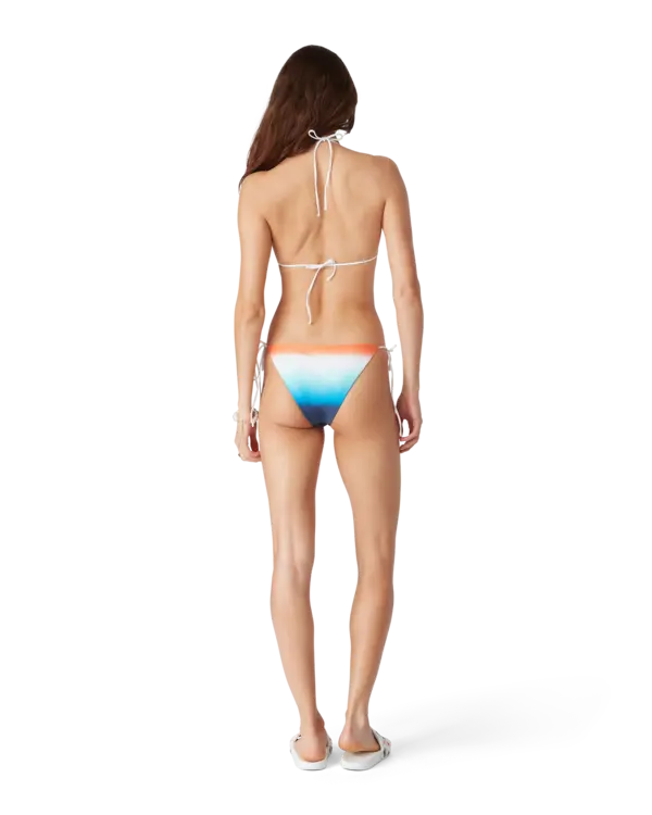 Casablanca Gradient Triangle Bikini Top - Orange