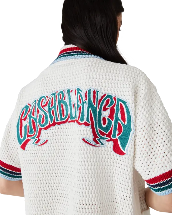 Casablanca Gothic Crochet Short Sleeve Shirt