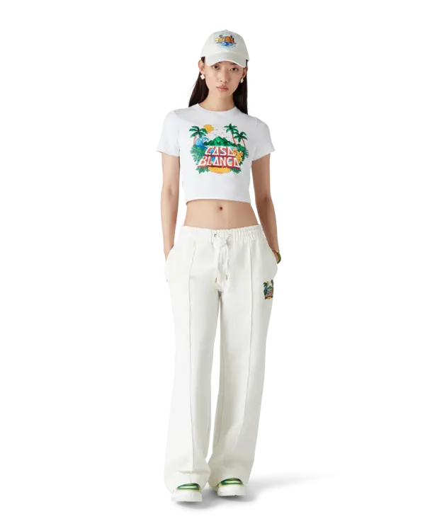 Casablanca Casa Beach Wave Cropped T-shirt