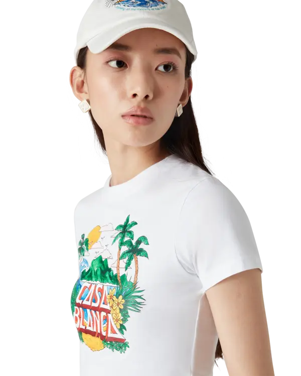 Casablanca Casa Beach Wave Cropped T-shirt