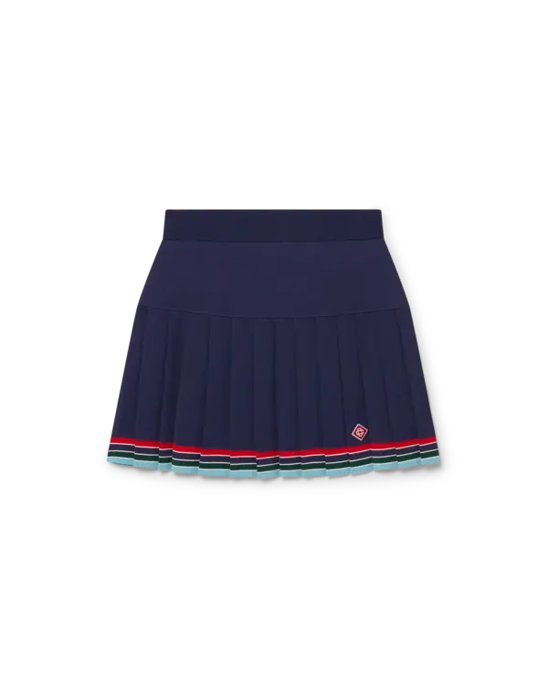 Casablanca Baseball Pleated Mini Skirt - Multicolor