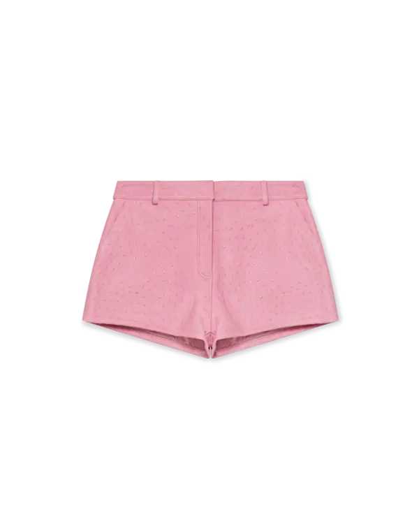Casablanca Embossed Leather Mini Shorts - Multicolor