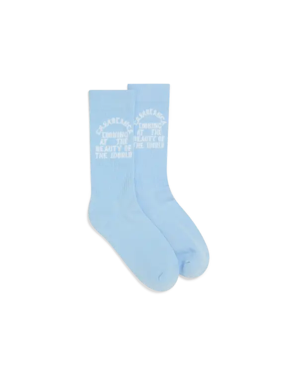 Casablanca Beauty Of The World Socks - Light Blue