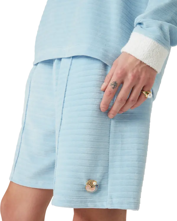 Casablanca Velour Stripe Shorts - Multicolor