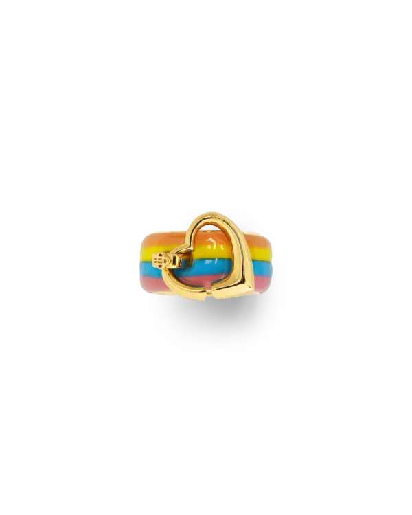 Casablanca Rainbow Heart Ring - Multicolor