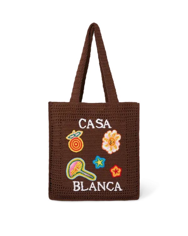 Casablanca Motif Crochet Tote Bag - Multicolor