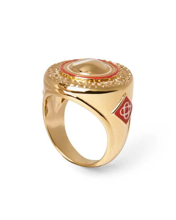 Casablanca Sports Medallion Ring - Multicolor