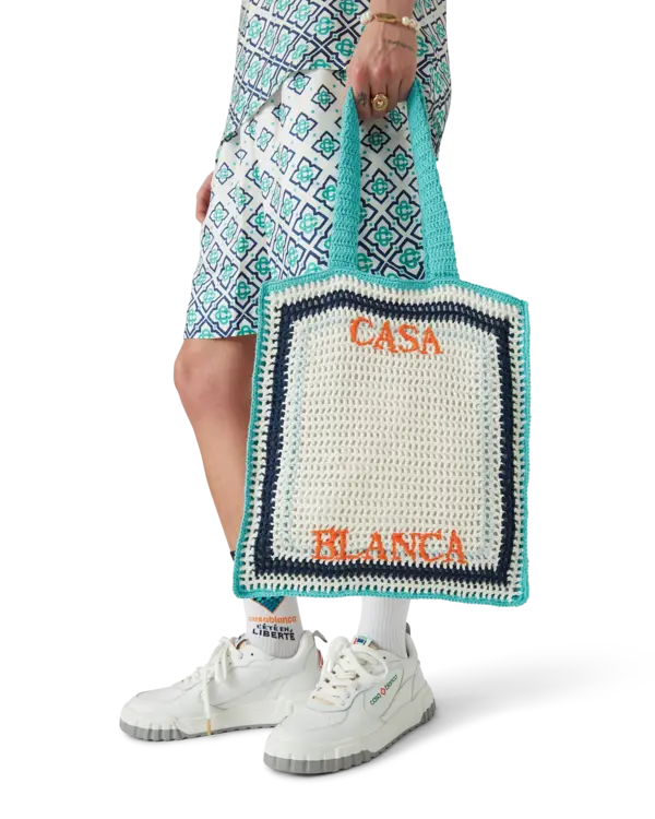 Casablanca Stripe Crochet Tote - Multicolor