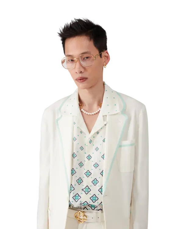 Casablanca Linen Single-breasted Jacket