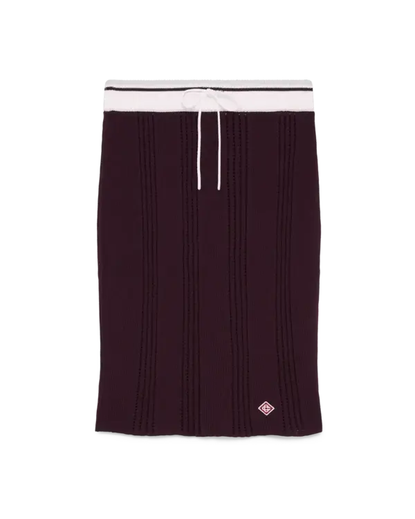 Casablanca Cotton Knit Midi Skirt - Multicolor
